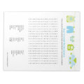 Baby Shower Game Word Search Notepad (Blue) | Zazzle