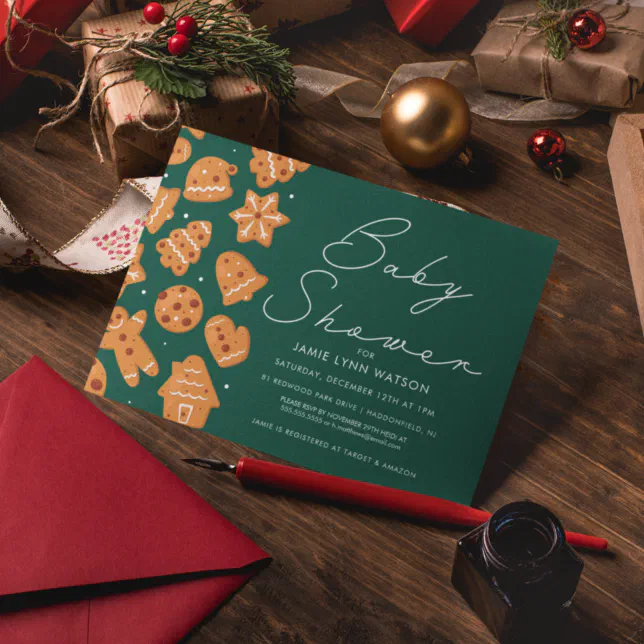 BABY SHOWER | Gingerbread Cookies Invitation | Zazzle