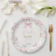 Baby Shower Girl with bow Paper Plates | Zazzle