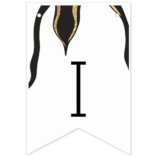 Baby Shower Gold Penguin, Swallowtail Banner | Zazzle
