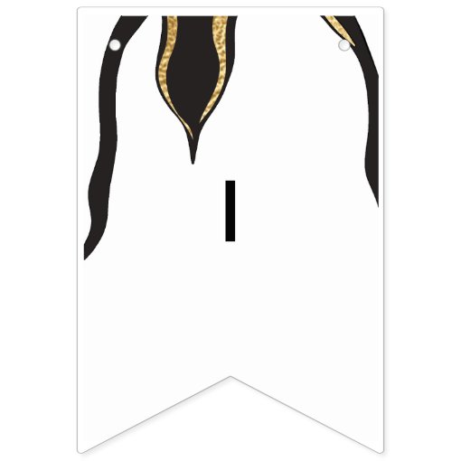 Baby Shower Gold Penguin, Swallowtail Banner | Zazzle