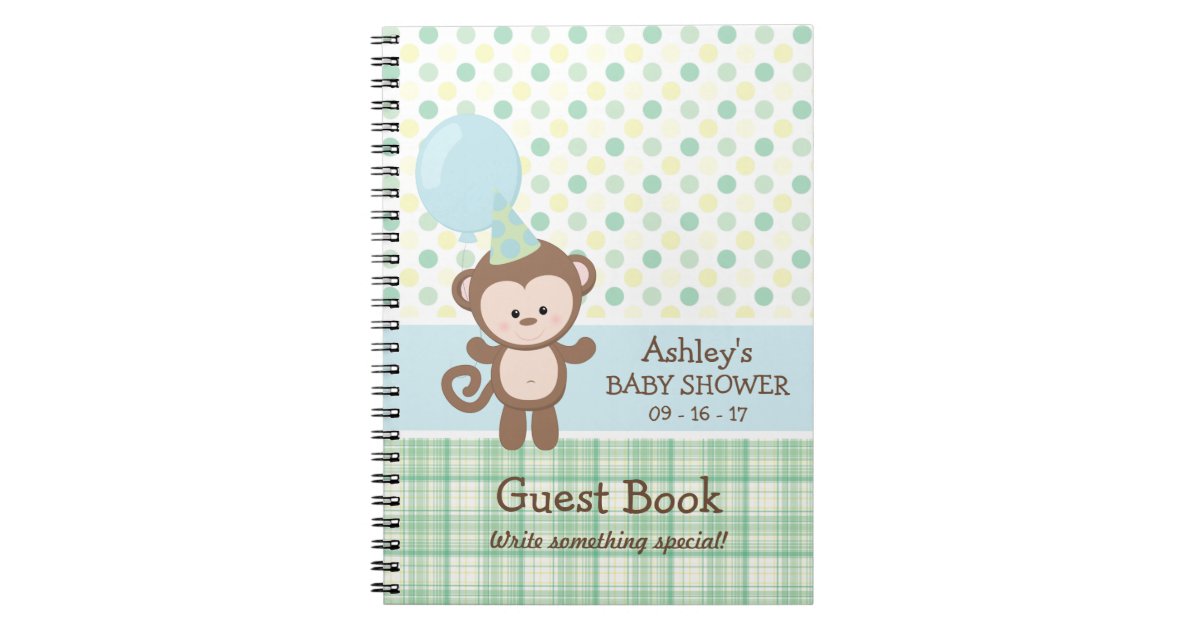 Baby Shower Guest Book - Monkey | Zazzle