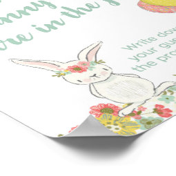 Baby Shower How Many Bunny Tails are in the Jar Poster | Zazzle