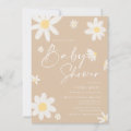 Baby Shower Invitation Daisy Beige | Zazzle