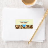 Baby Shower Label - Giraffe Print & Blue | Zazzle
