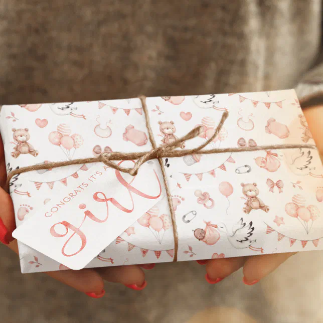 Baby Shower Large Wrapping Paper Rolls | Zazzle