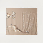 Baby shower modern giraffe elegant typography tape tapestry | Zazzle
