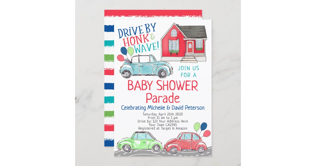 Baby Shower Parade Invitation | Zazzle