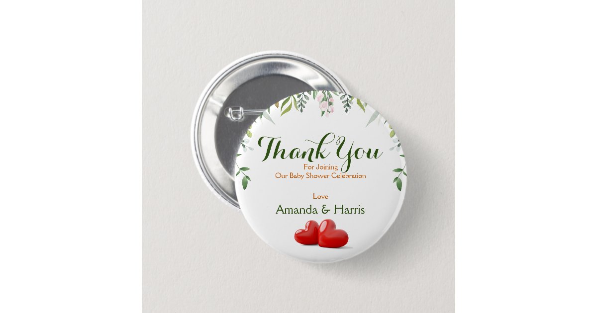 Baby Shower Personalize Design Button | Zazzle