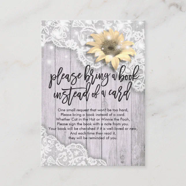 Baby Shower Please Bring a Book Instead of a Card | Zazzle