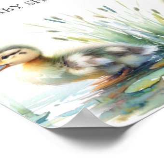 Baby Shower Posters Duck Welcome Sign | Zazzle