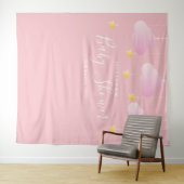 Baby Shower Pretty Pink Photo Booth Backdrop | Zazzle