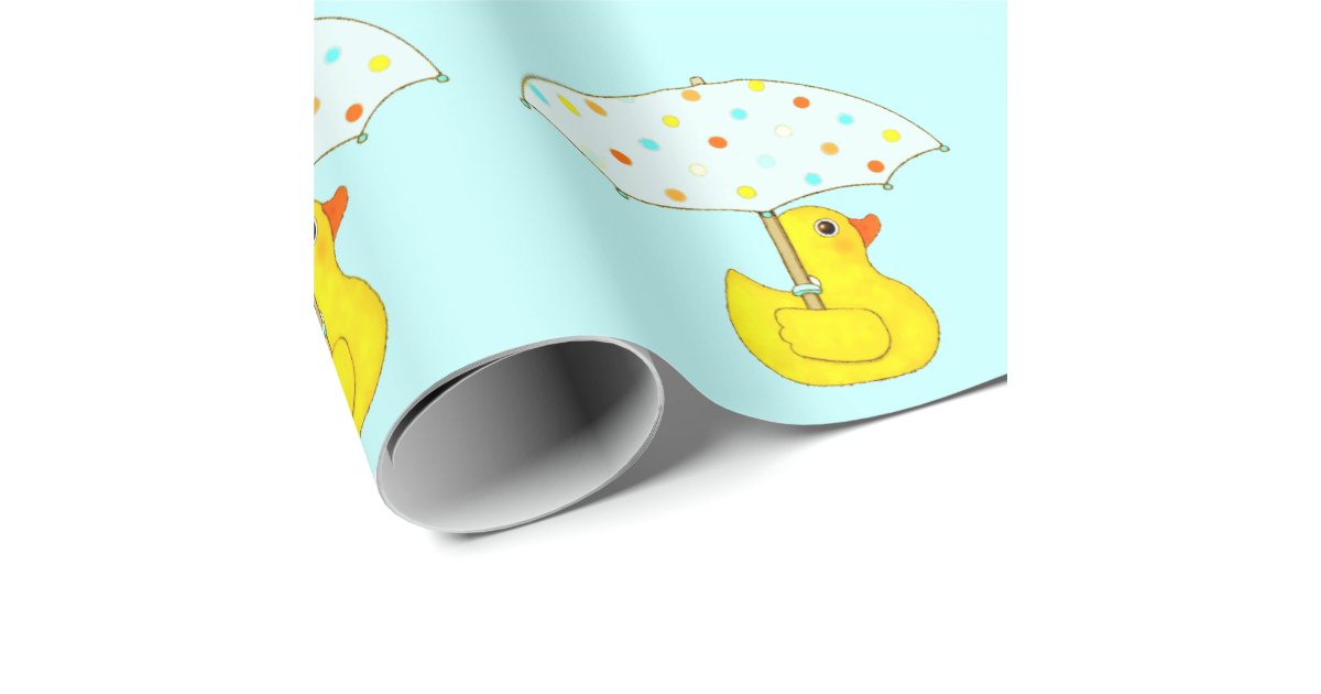 Baby Shower Rubber Duck Décor Wrapping Paper | Zazzle