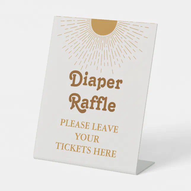 Baby Shower Signage, Diaper Raffle Decoration Sign | Zazzle