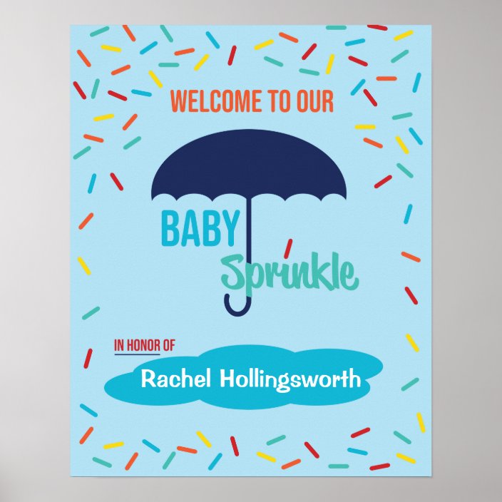 Baby Shower Sprinkle Welcome Poster Sign | Zazzle.com