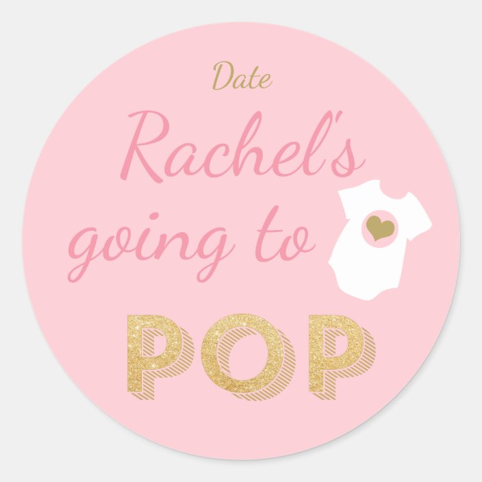 BABY SHOWER STICKER | GOING TO POP | Zazzle.com