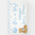 Baby Shower Teddy Bear Blue Balloons IT'S A BOY Banner | Zazzle
