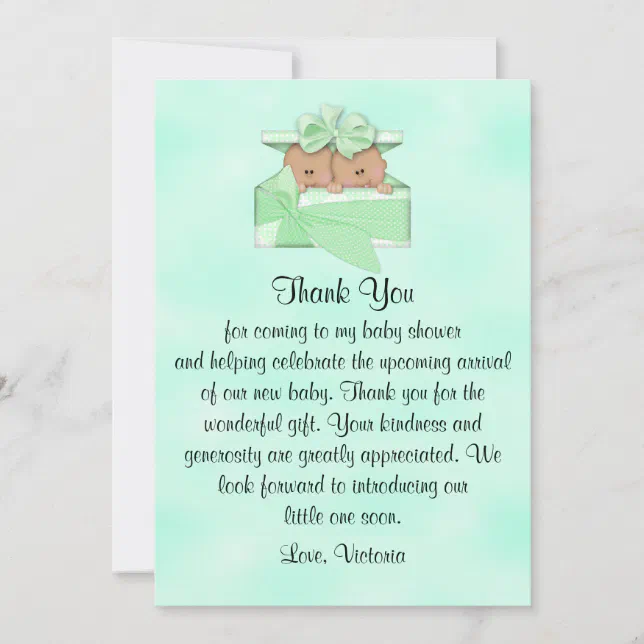 Baby Shower Thank You Gender Neutral Ethnic Invitation | Zazzle