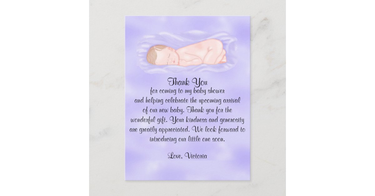 Baby Shower Thank You Gender Neutral Postcard | Zazzle