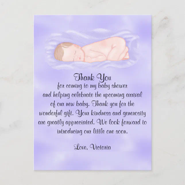 Baby Shower Thank You Gender Neutral Postcard | Zazzle