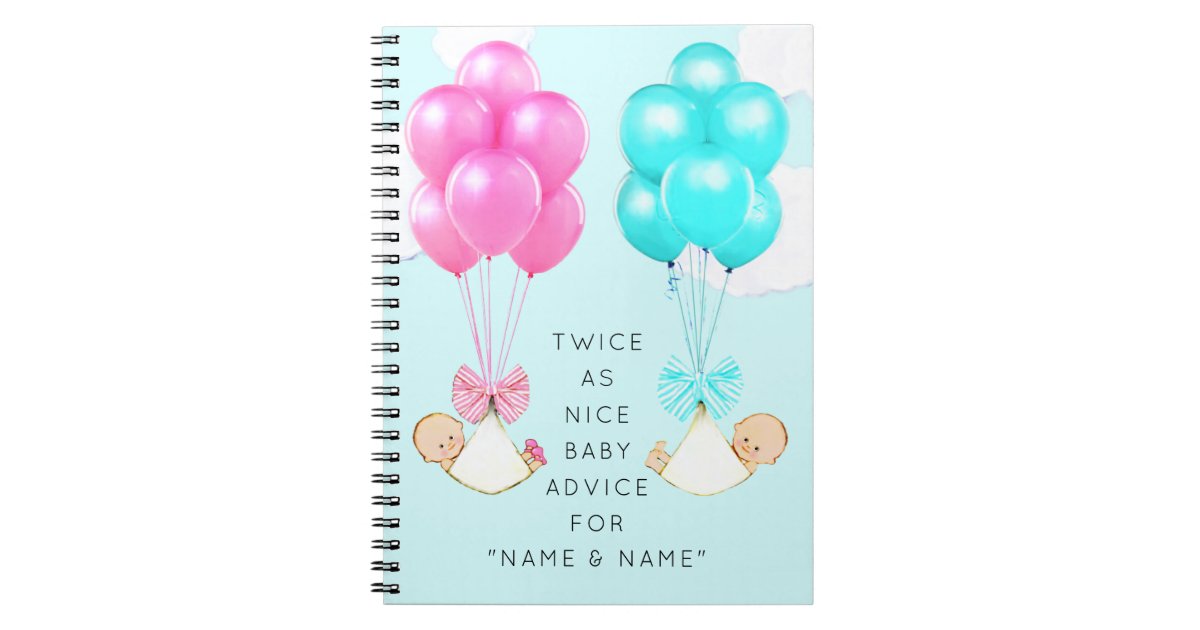 Baby Shower Twins Notebook | Zazzle