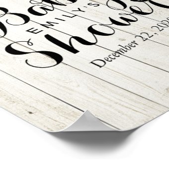 Baby Shower Welcome Succulent Plants Rustic Wood Poster | Zazzle