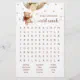 Baby Shower Word Search Game Teddy Bear Brown | Zazzle