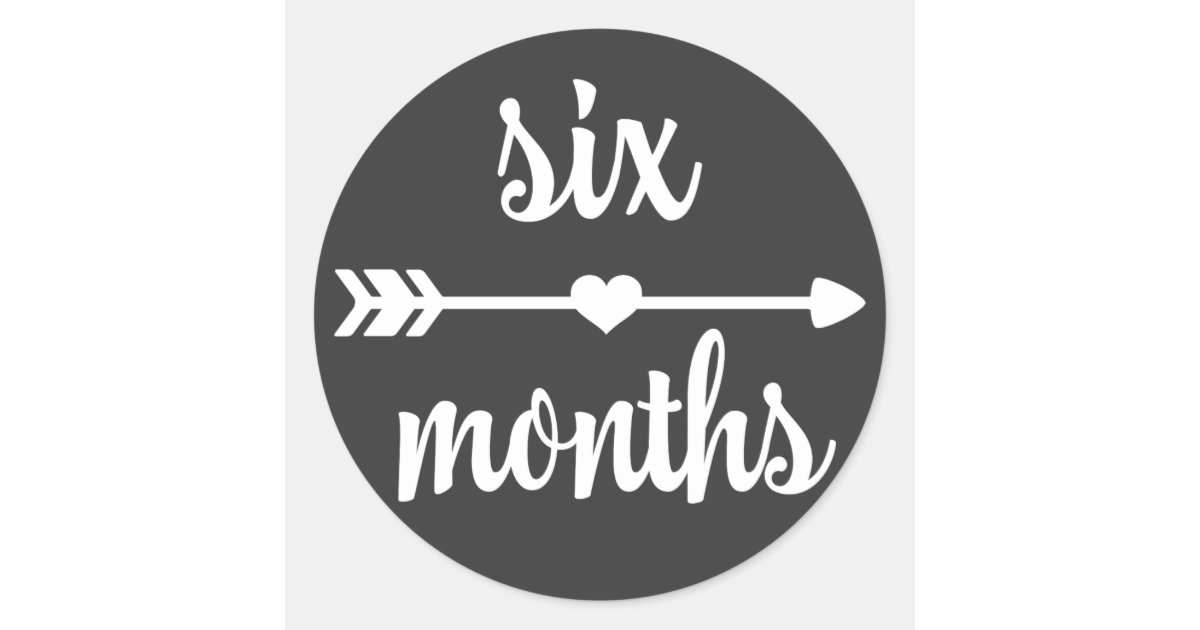 Baby Six Months Milestone Stickers | Zazzle