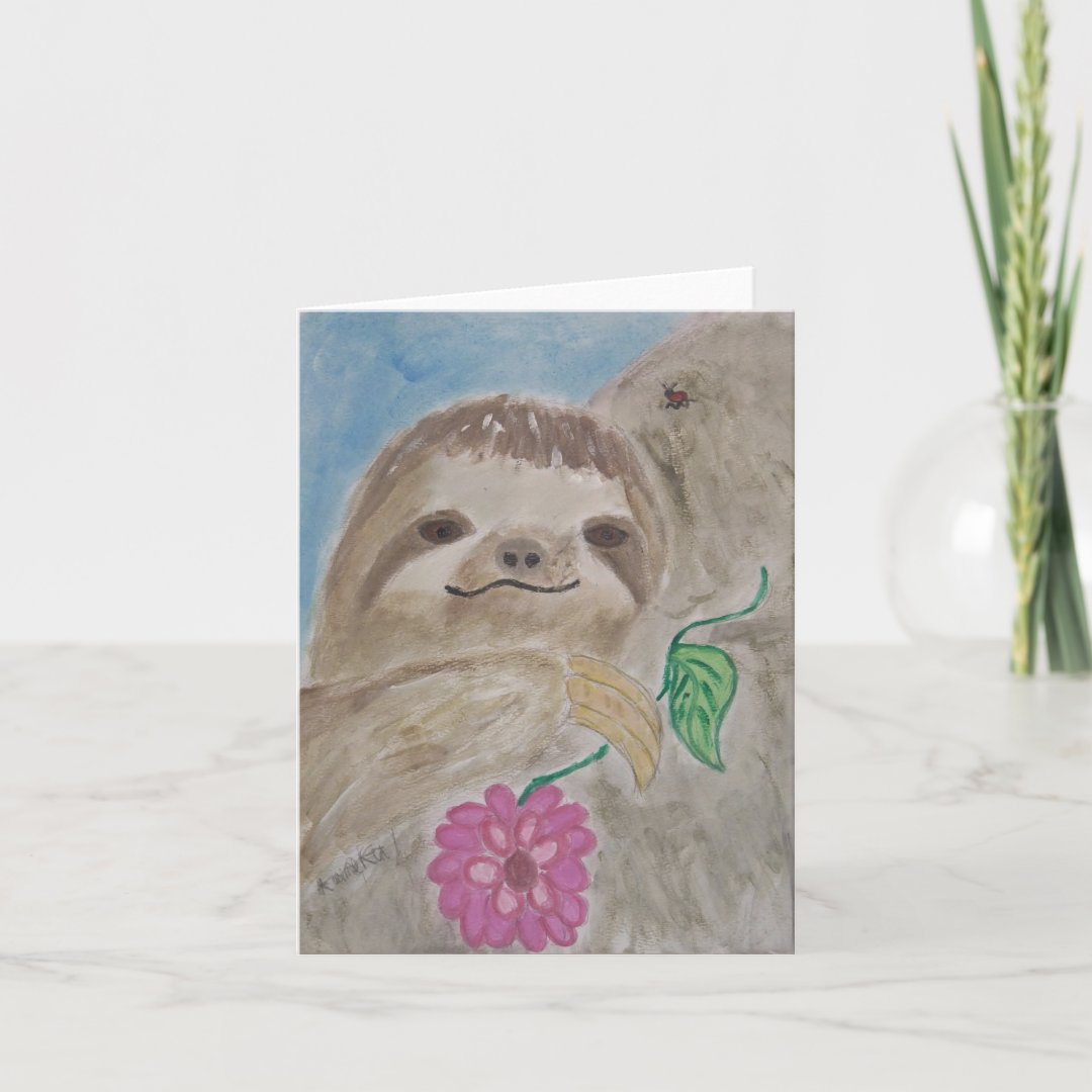 baby sloth card | Zazzle