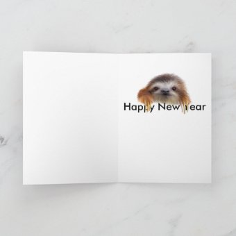 Baby Sloth Christmas Card | Zazzle
