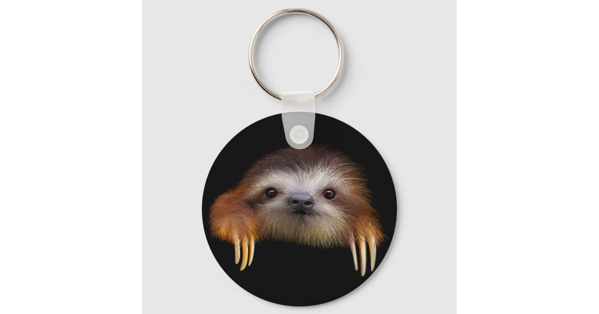 Baby Sloth Keychain | Zazzle