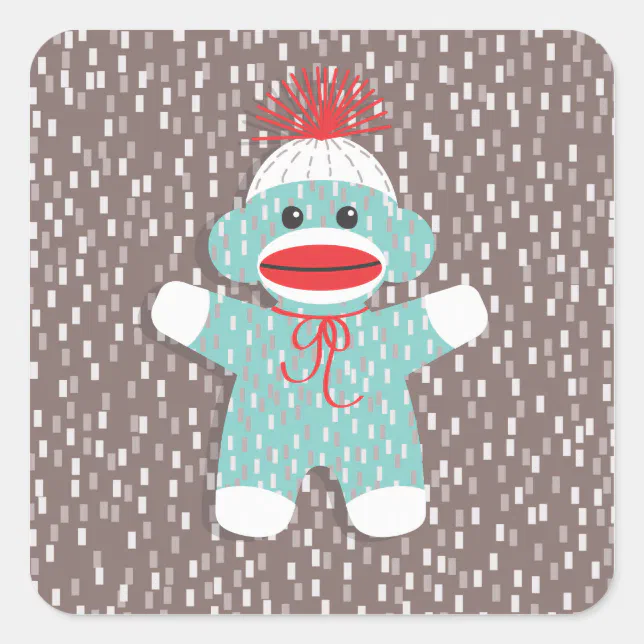Baby Sock Monkey Sticker | Zazzle