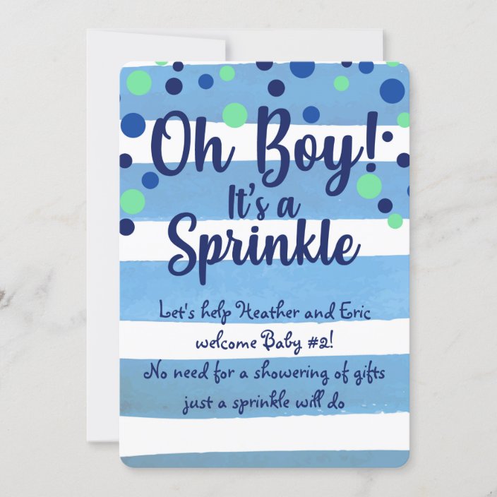 Baby Sprinkle - Baby Boy invite | Zazzle