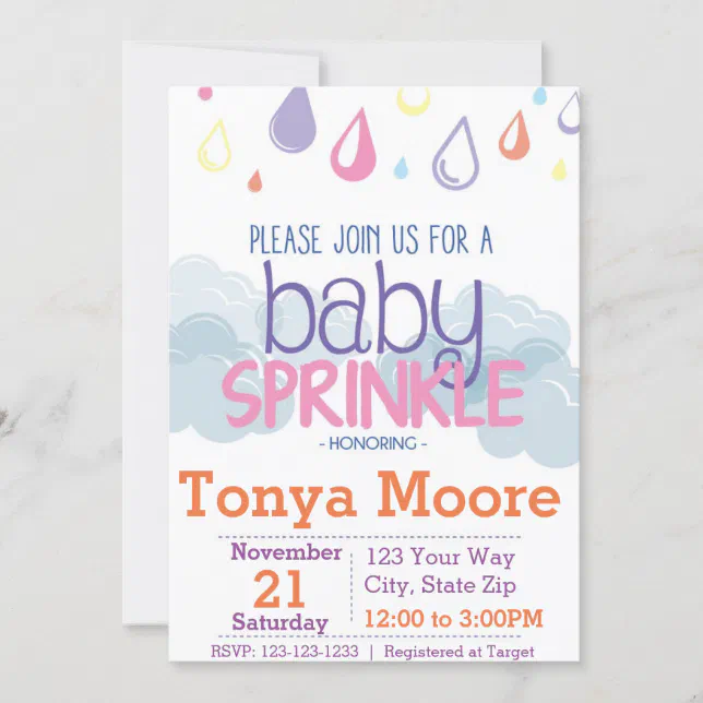 Baby Sprinkle Baby Shower Invitation | Zazzle