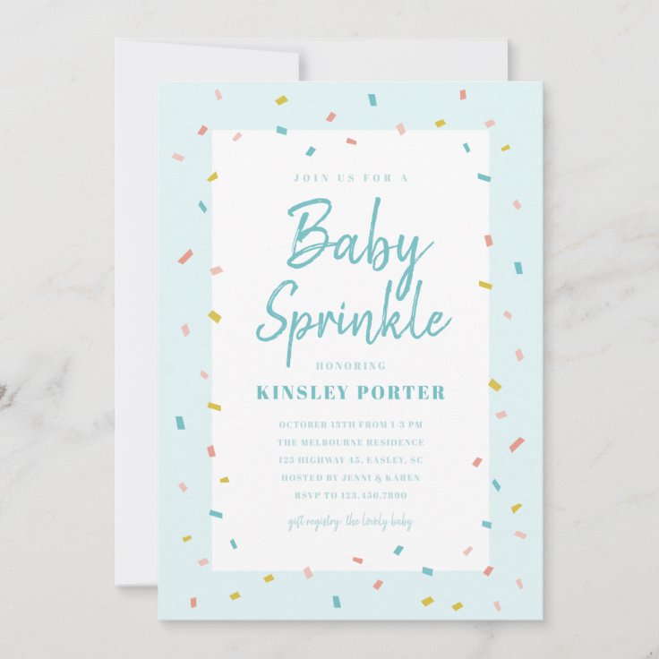 Baby Sprinkle Baby Shower Invitations | Zazzle