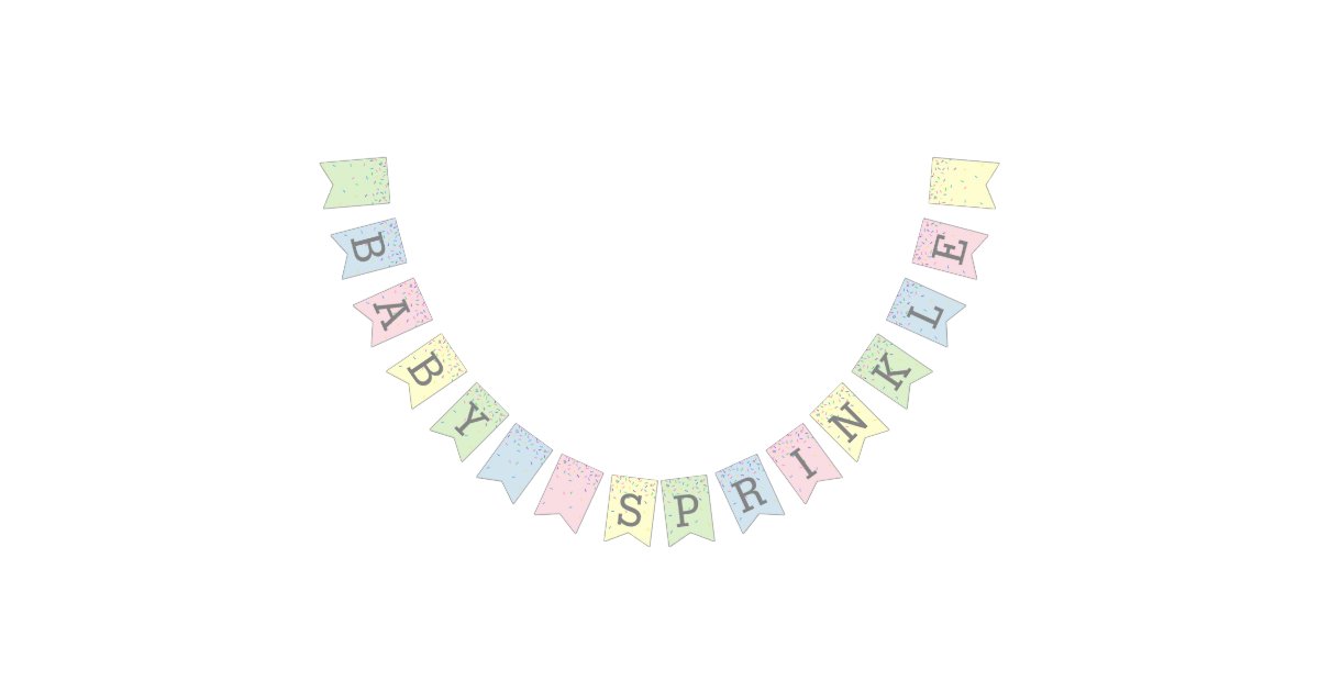 Baby Sprinkle Bunting Flags | Zazzle