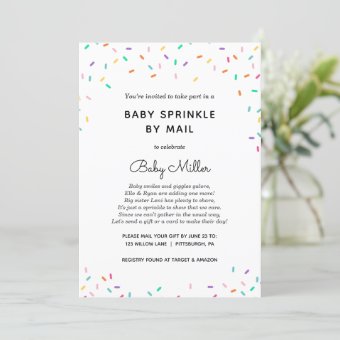 Baby Sprinkle by Mail Invitation | Zazzle