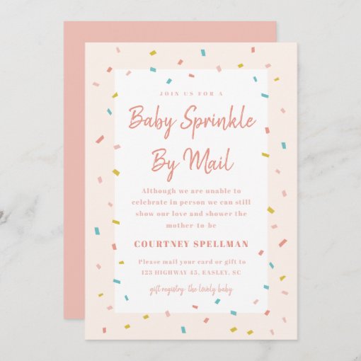 Baby Sprinkle by mail invitation | Zazzle