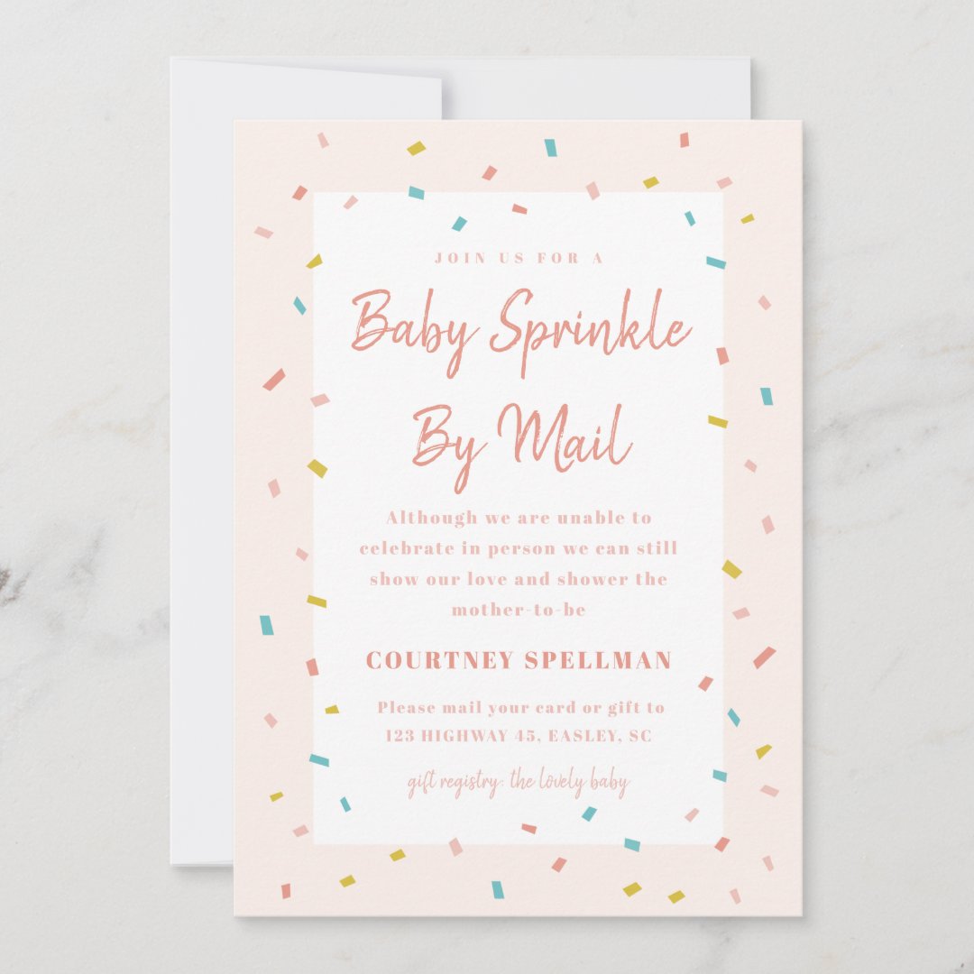 Baby Sprinkle by mail invitation | Zazzle