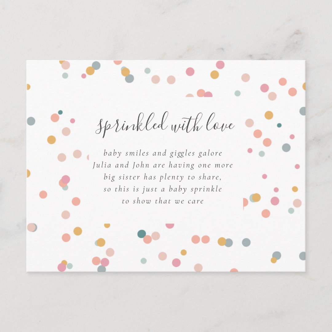 baby sprinkle invitation postcard | Zazzle