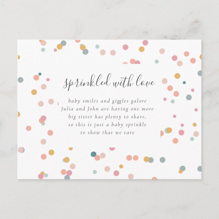baby sprinkle invitation postcard | Zazzle