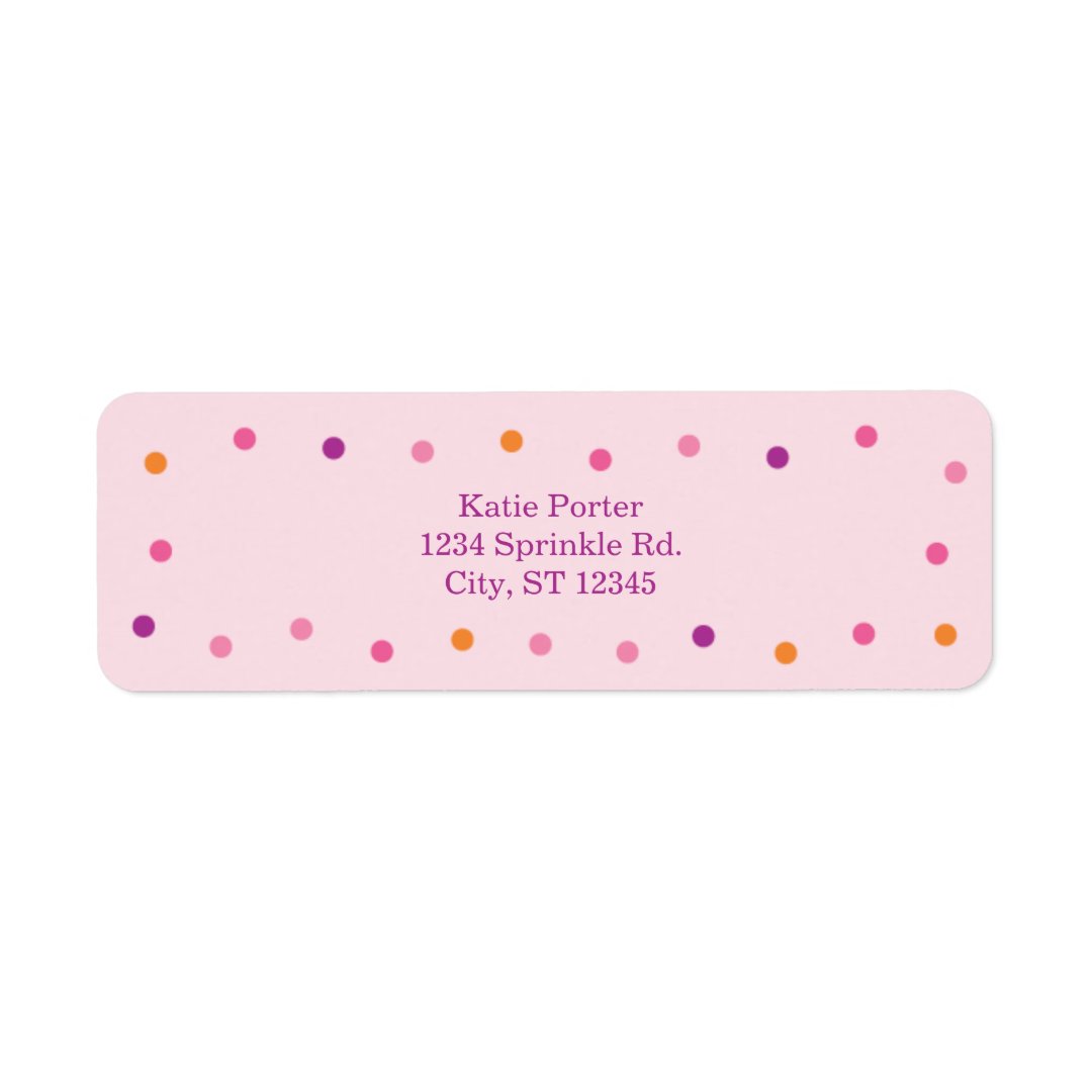 Baby Sprinkle Pink Girl Baby Shower Label | Zazzle