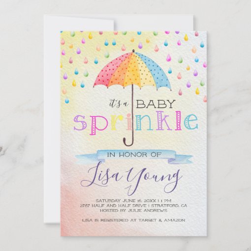 Baby Sprinkle Shower Invitation | Zazzle