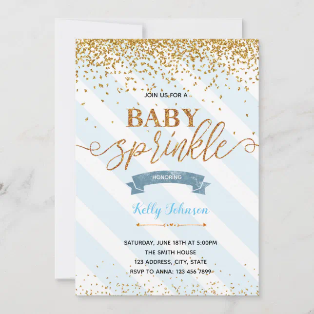 Baby sprinkle shower party invitation | Zazzle