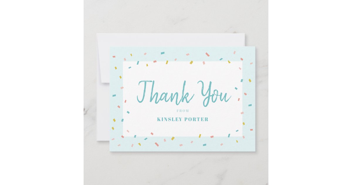 Baby Sprinkle Thank You Card | Zazzle
