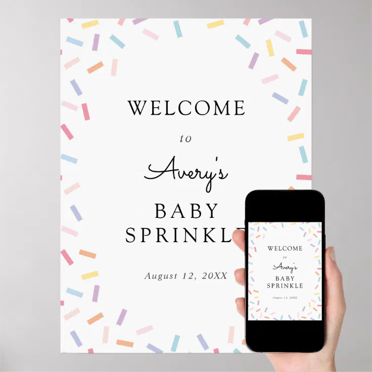 Baby Sprinkle Welcome Sign | Zazzle