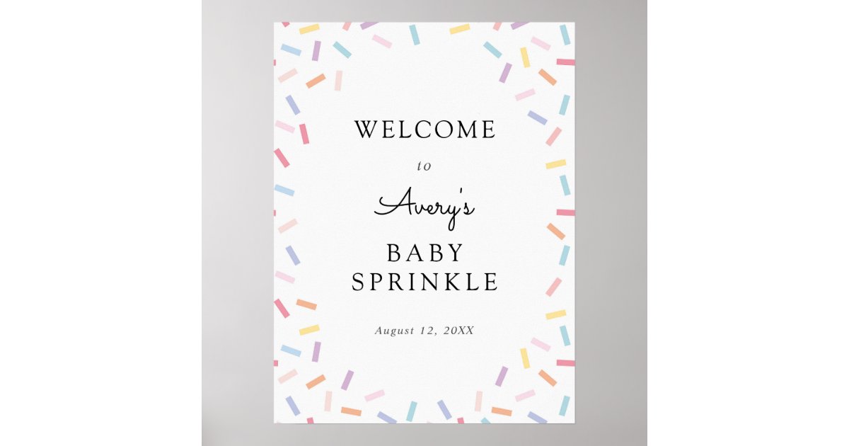 Baby Sprinkle Welcome Sign | Zazzle