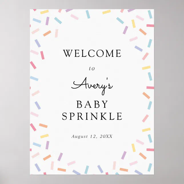 Baby Sprinkle Welcome Sign | Zazzle