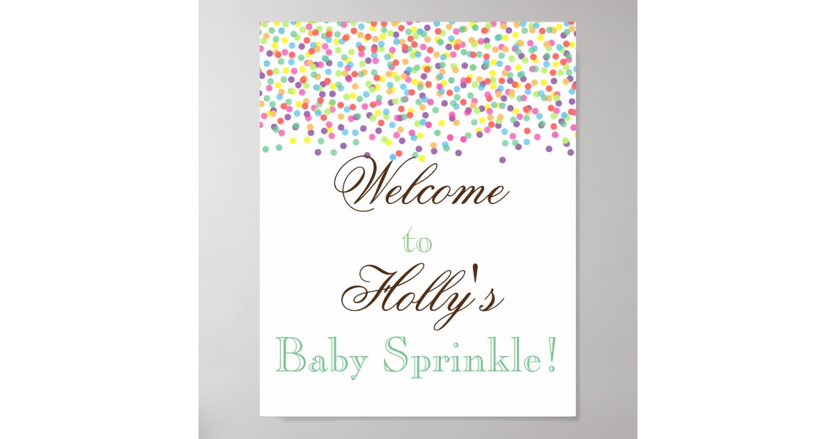Baby Sprinkle Welcome Sign | Zazzle.com