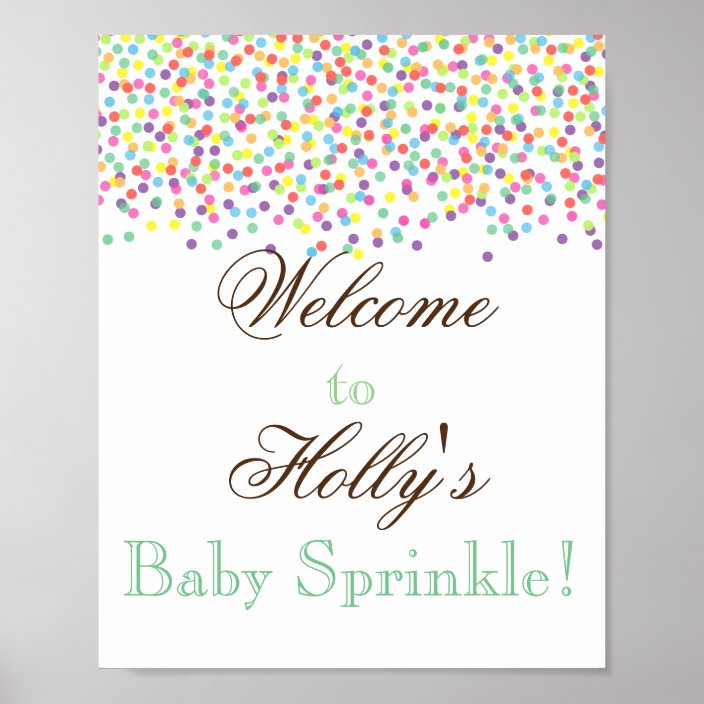 Baby Sprinkle Welcome Sign | Zazzle.com